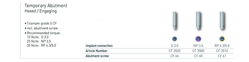 Temporary Abutment - NobelReplace Conical® CF - Abutment Direct