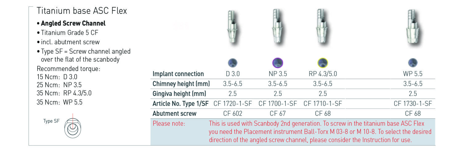 Ti-Base ASC flex - NobelReplace Conical® CF - Abutment Direct