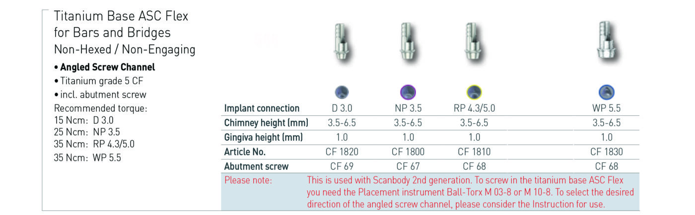 Ti-Base ASC flex Non-hexed - NobelReplace Conical® CF - Abutment Direct