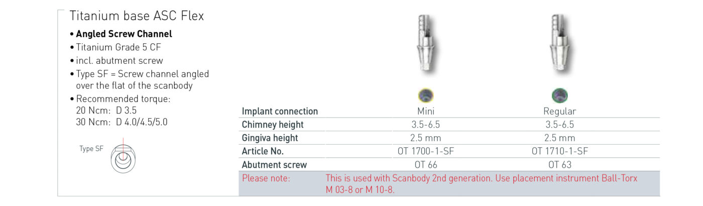 Titanium base ASC Flex - Hiossen OT - Abutment Direct