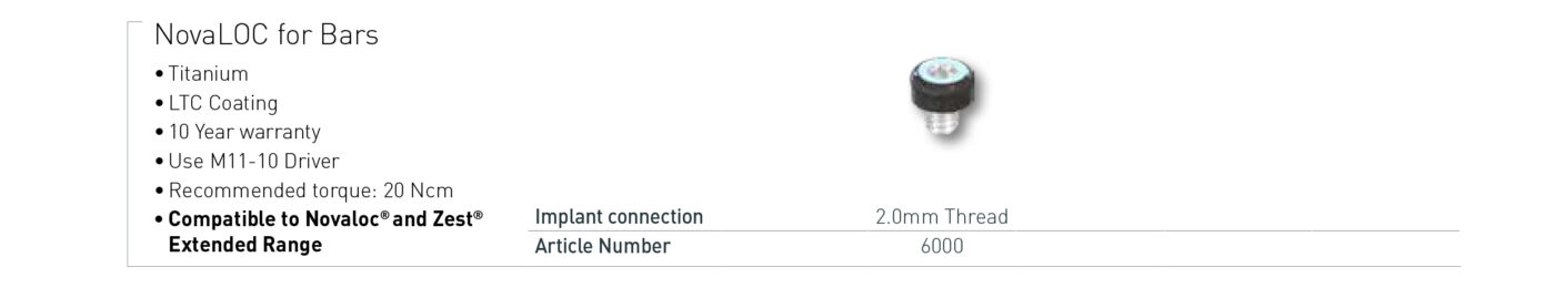 NovaLOC for Bars (Overdenture) - Abutment Direct