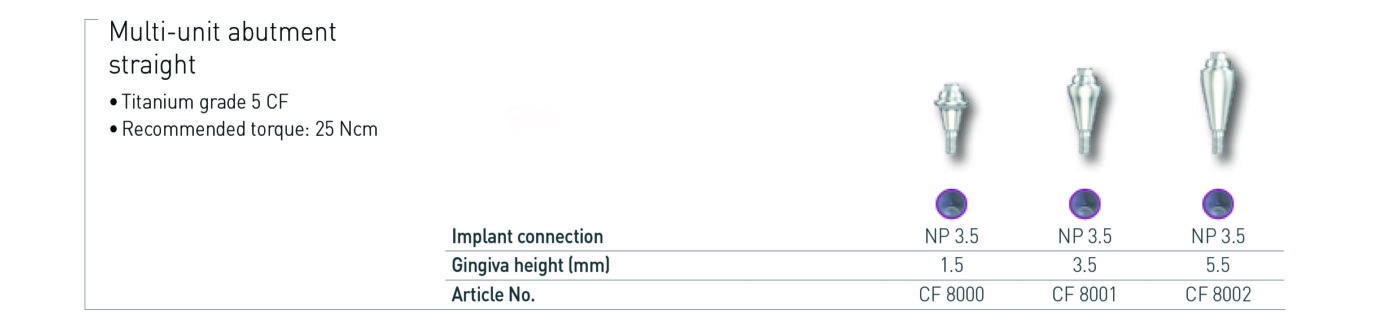 Multi-unit abutment straight - NobelReplace Conical CF - Abutment Direct