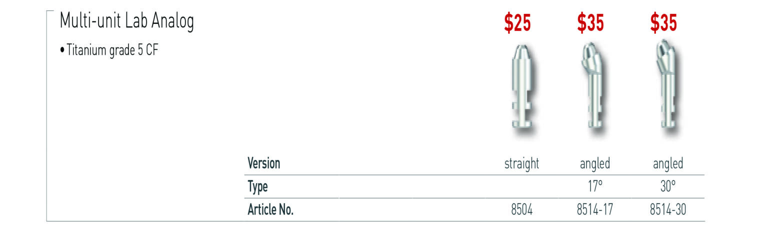 Multi-unit Lab Analog-Medentika - Abutment Direct