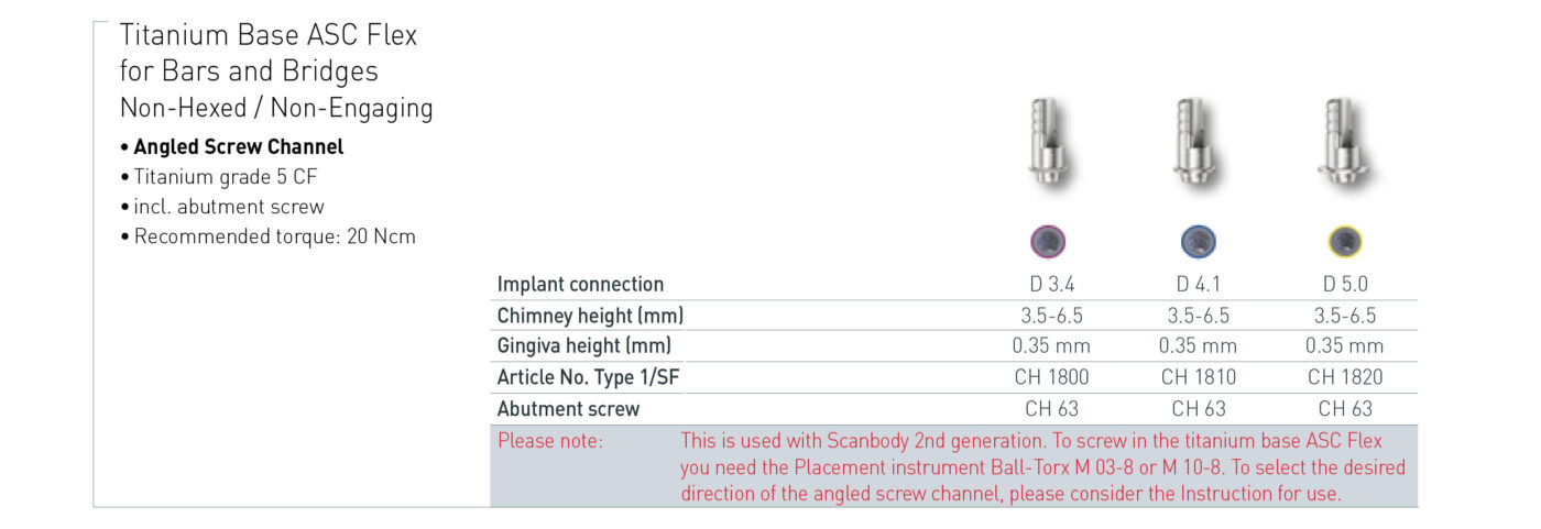 Titanium Base ASC Flex Non-hex - BIOMET 3i Certain CH - Abutment Direct