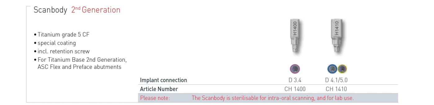 Scanbody - BIOMET 3i Certain CH - Abutment Direct
