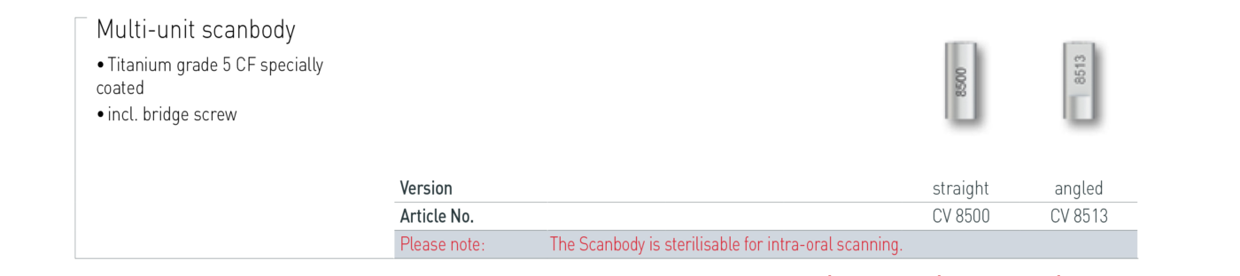Multi-unit scanbody - ASTRA TECH OsseoSpeed EV. CV - Abutment Direct