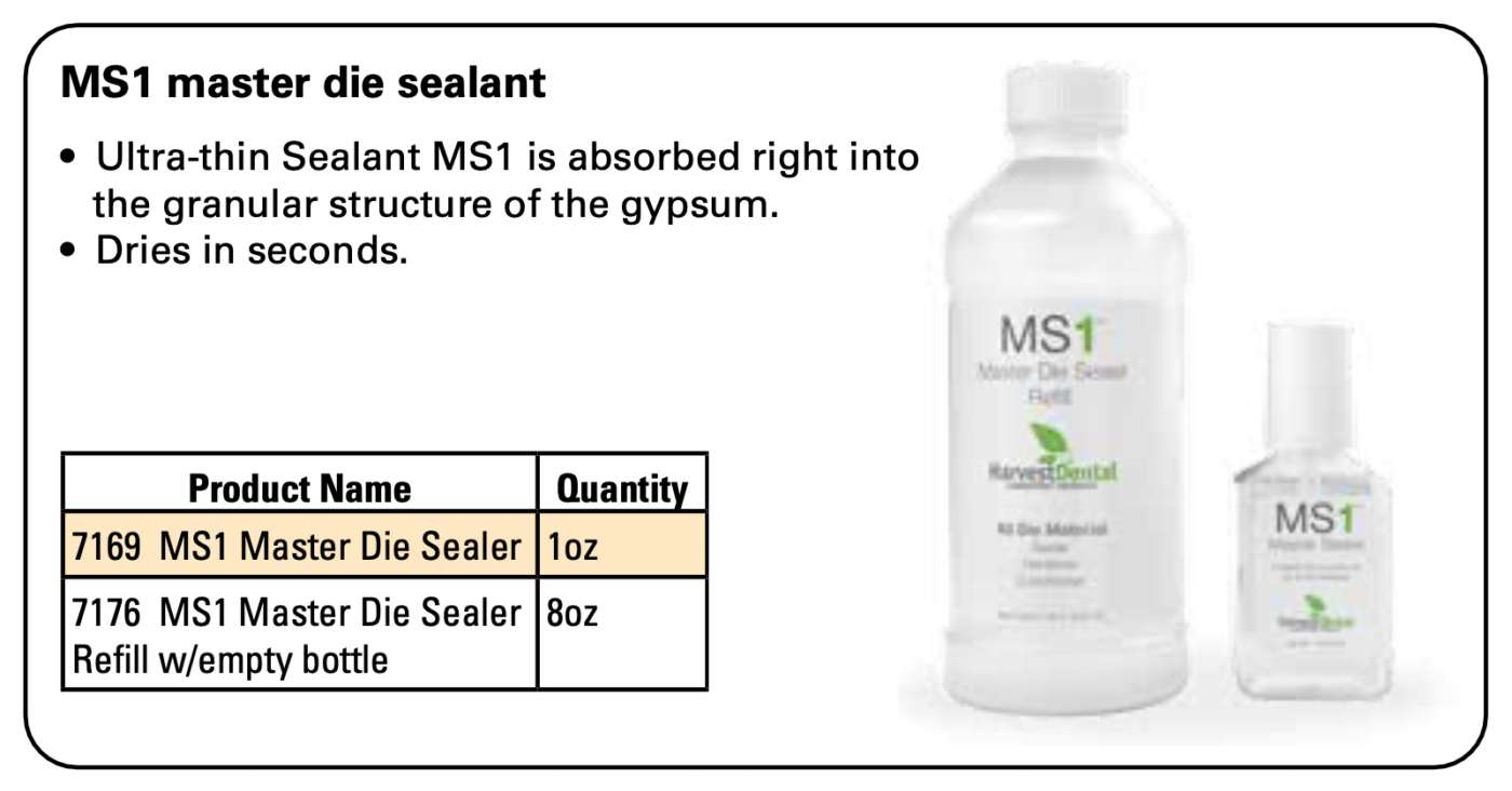 MS1 master die sealant - Abutment Direct