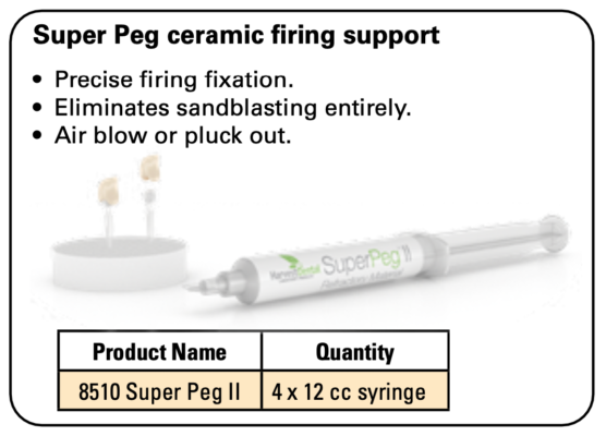Super Peg ceramic firing support - Abutment Direct